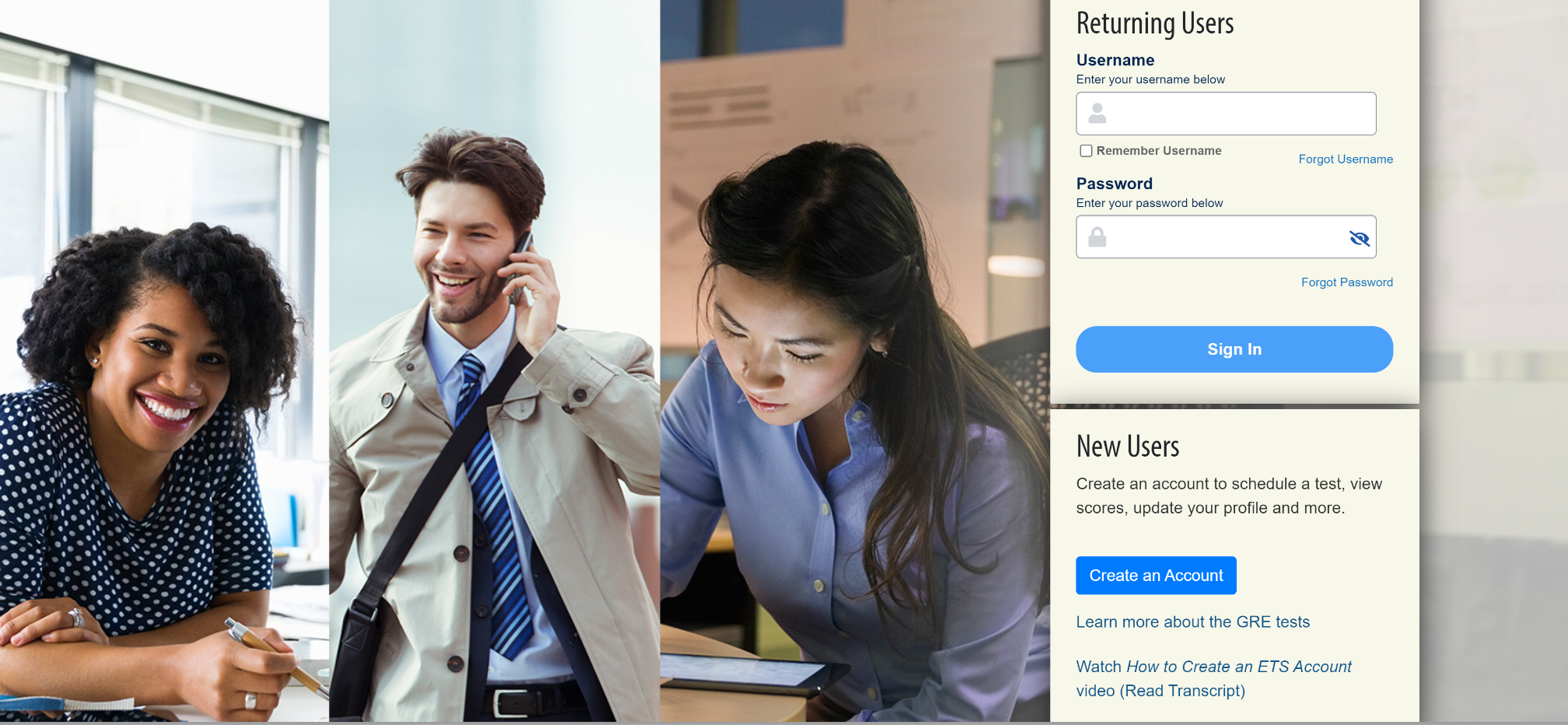 Log In for the ETS GRE | Step-by-Step Procedure Guide