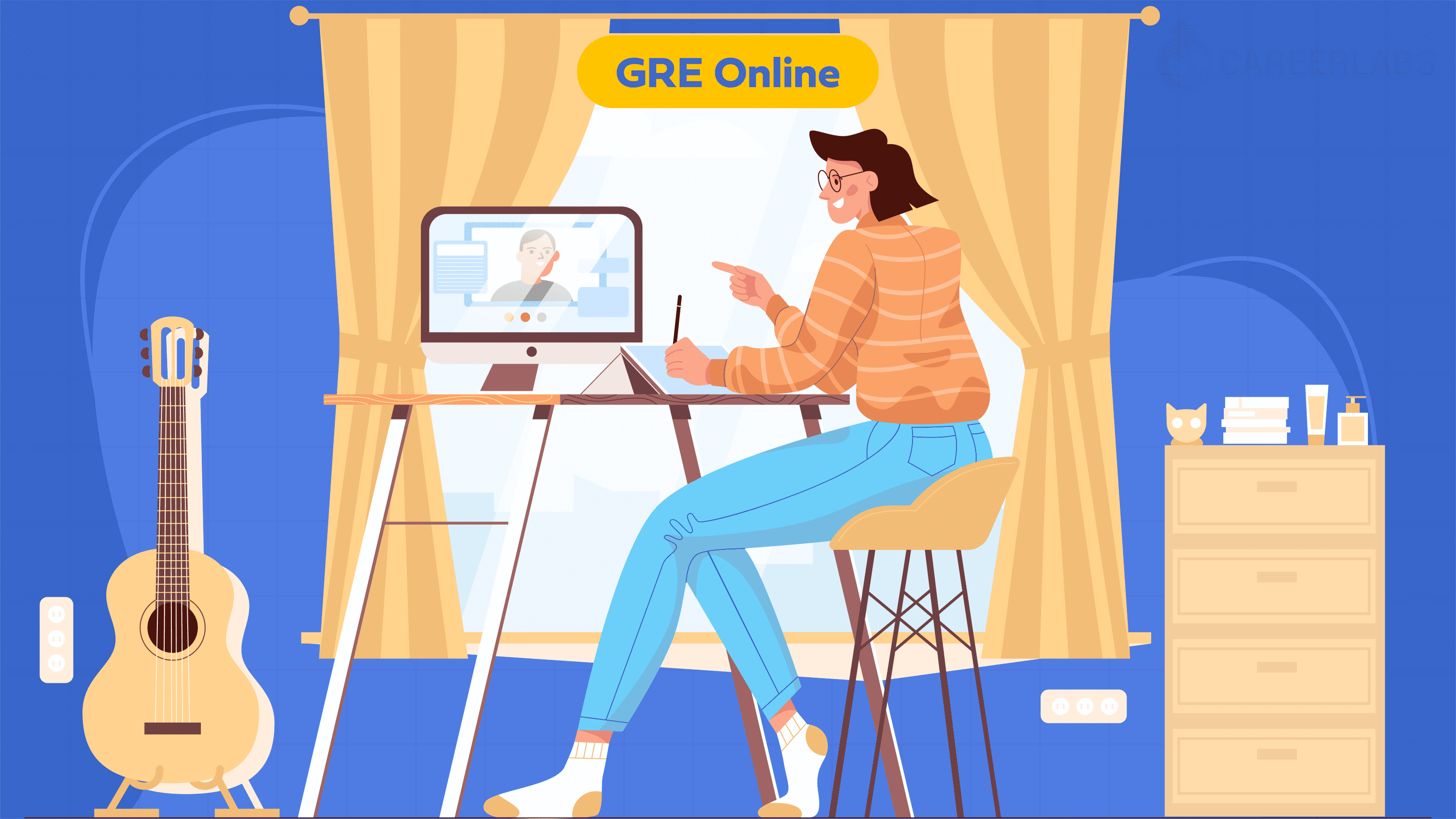 GRE online - Learn all about the online mode of the GRE exam.